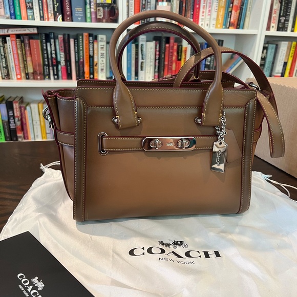 Coach | Bags | Nwt Coach Swagger Satchel In Burnished Brown With Silver ...